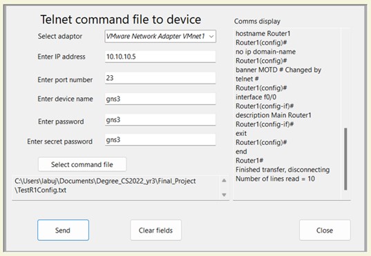 Network Configuration Scriptor Project
